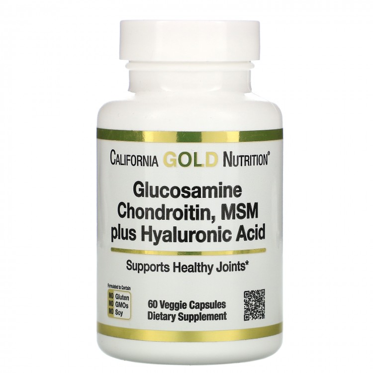 California Gold Nutrition Glucosamine Chondroitin MSM Plus Hyaluronic ...