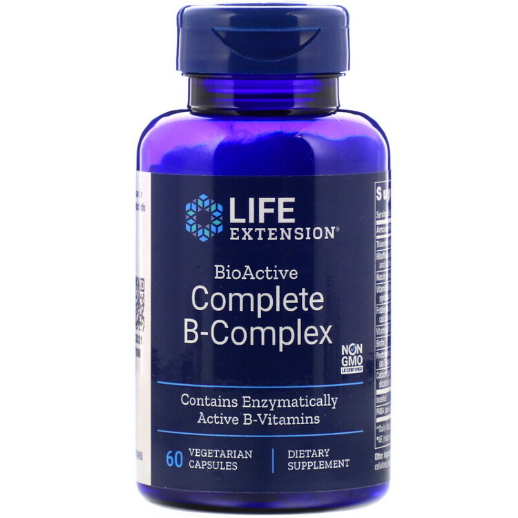 Life Extension BioActive Complete B-Complex - Комплекс Витаминов B 60 ...